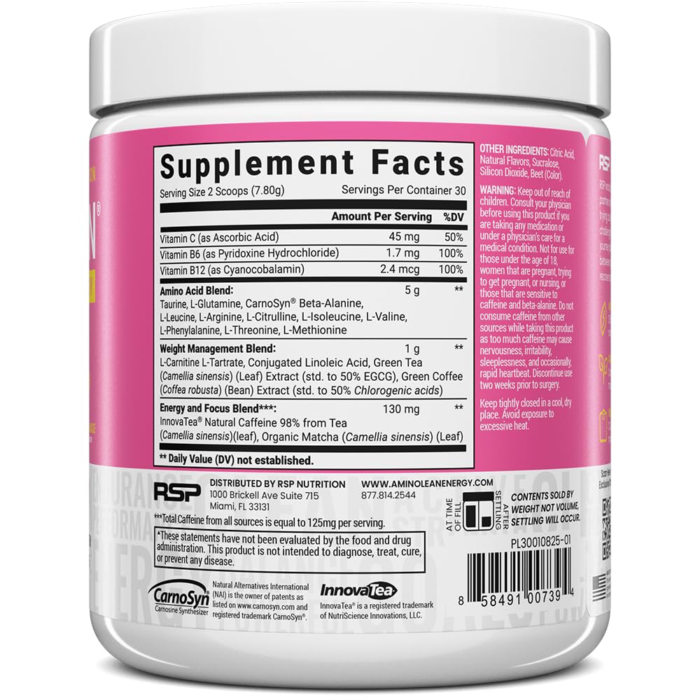 AminoLean pre-workout for muscle recovery