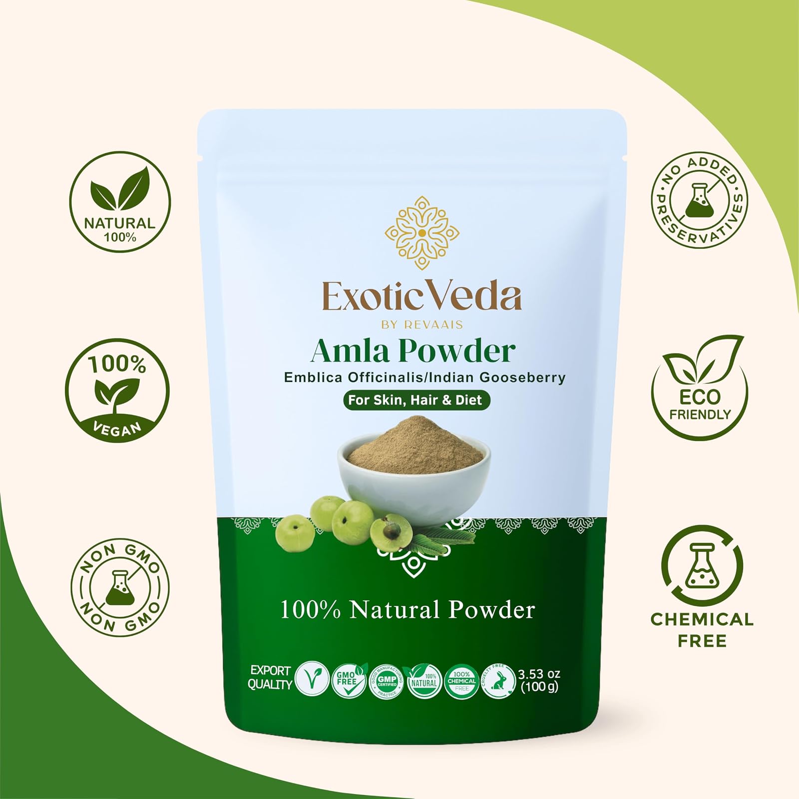 Amla powder for hair care