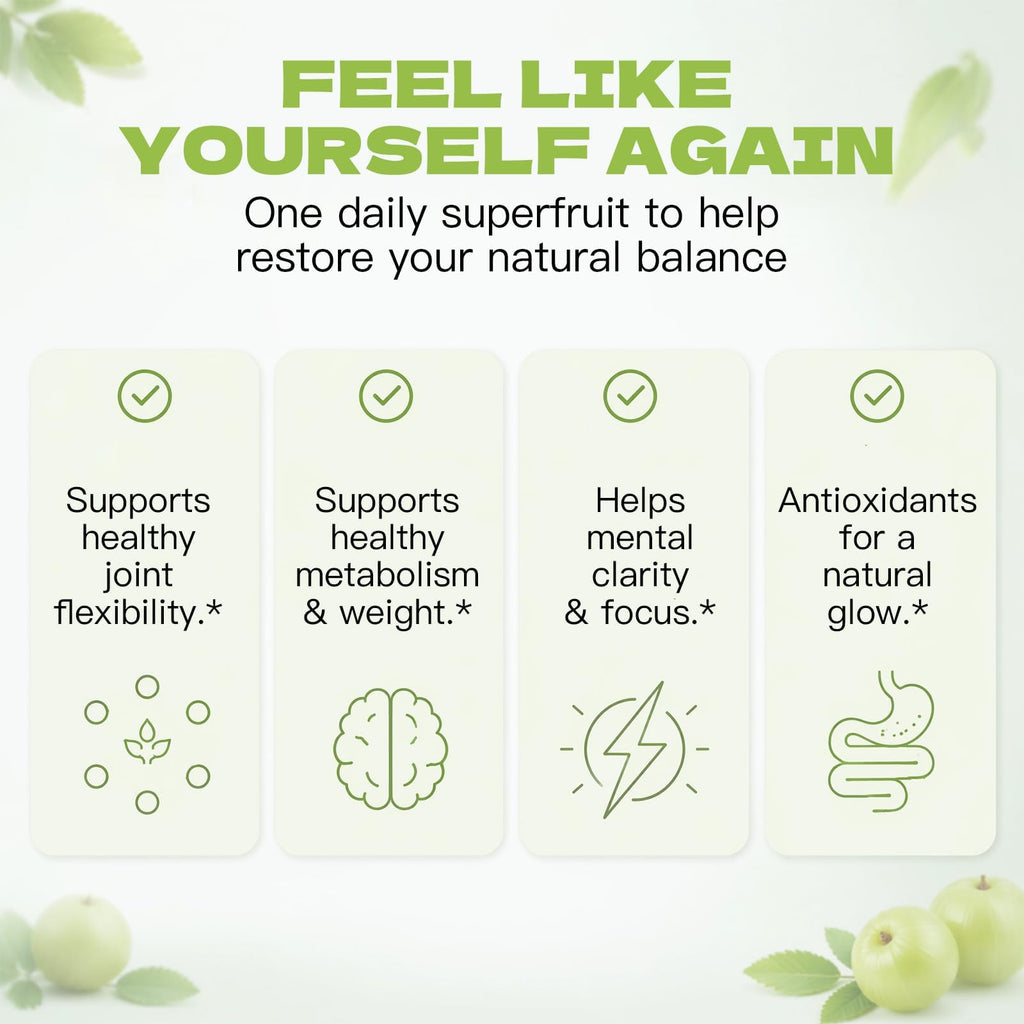 Amla supplements for energy boost