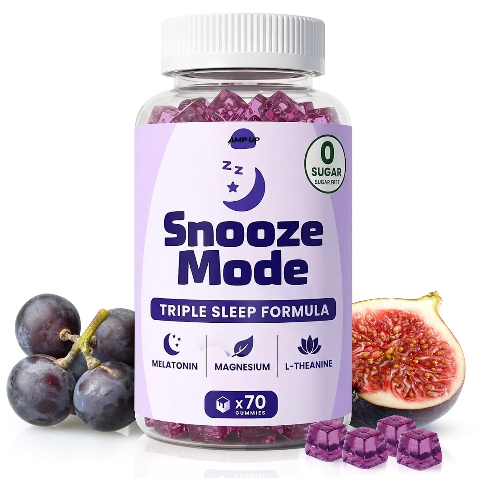 AmpUp melatonin gummies for restful sleep
