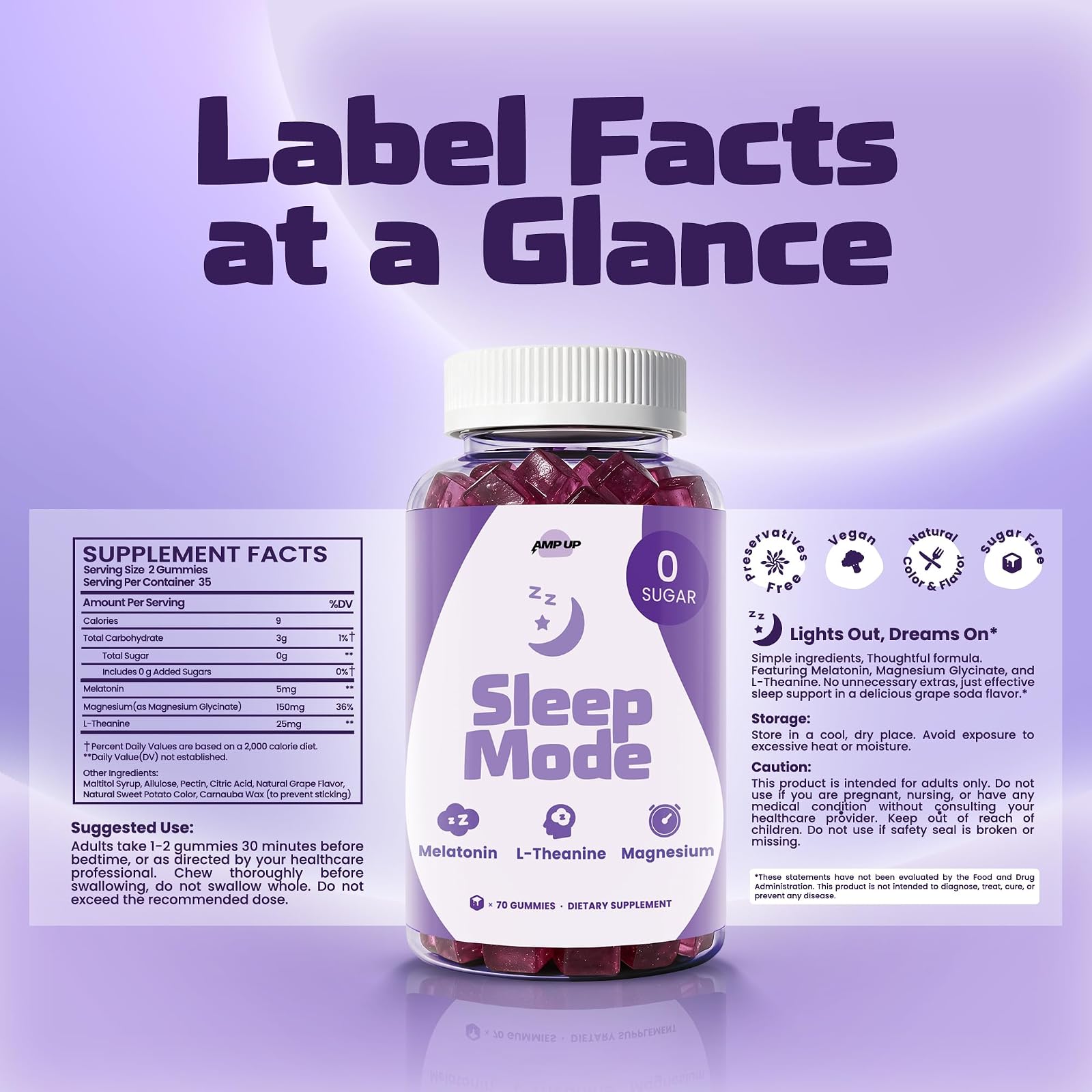 AmpUp sleep gummies for restful nights