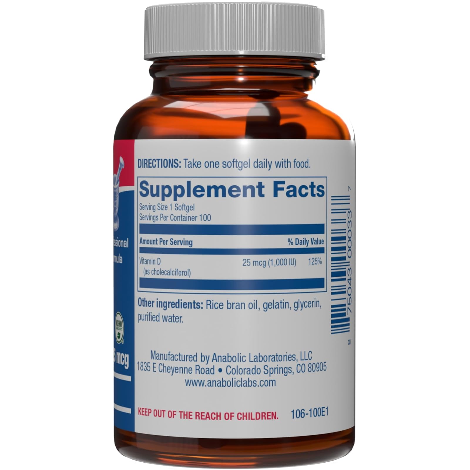 Anabolic Laboratories Vitamin D3 for bone health