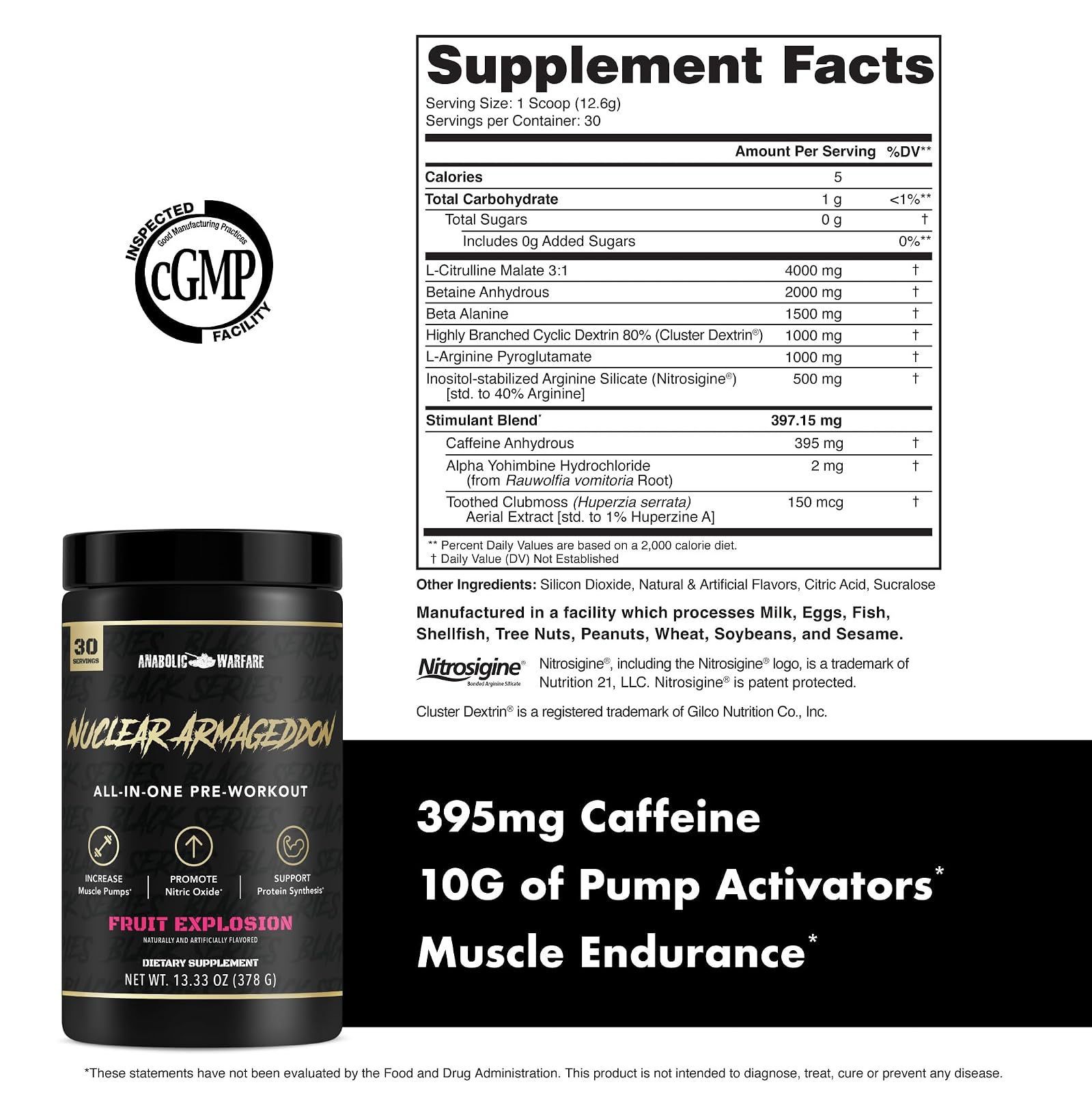 Anabolic Warfare pre-workout with 30 servings