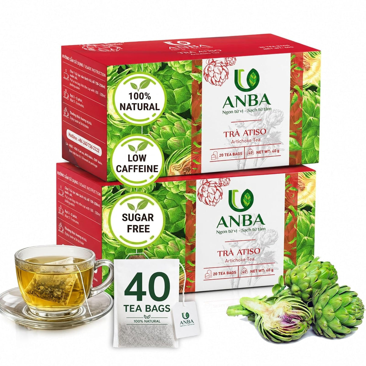 ANBA artichoke tea bags for digestion