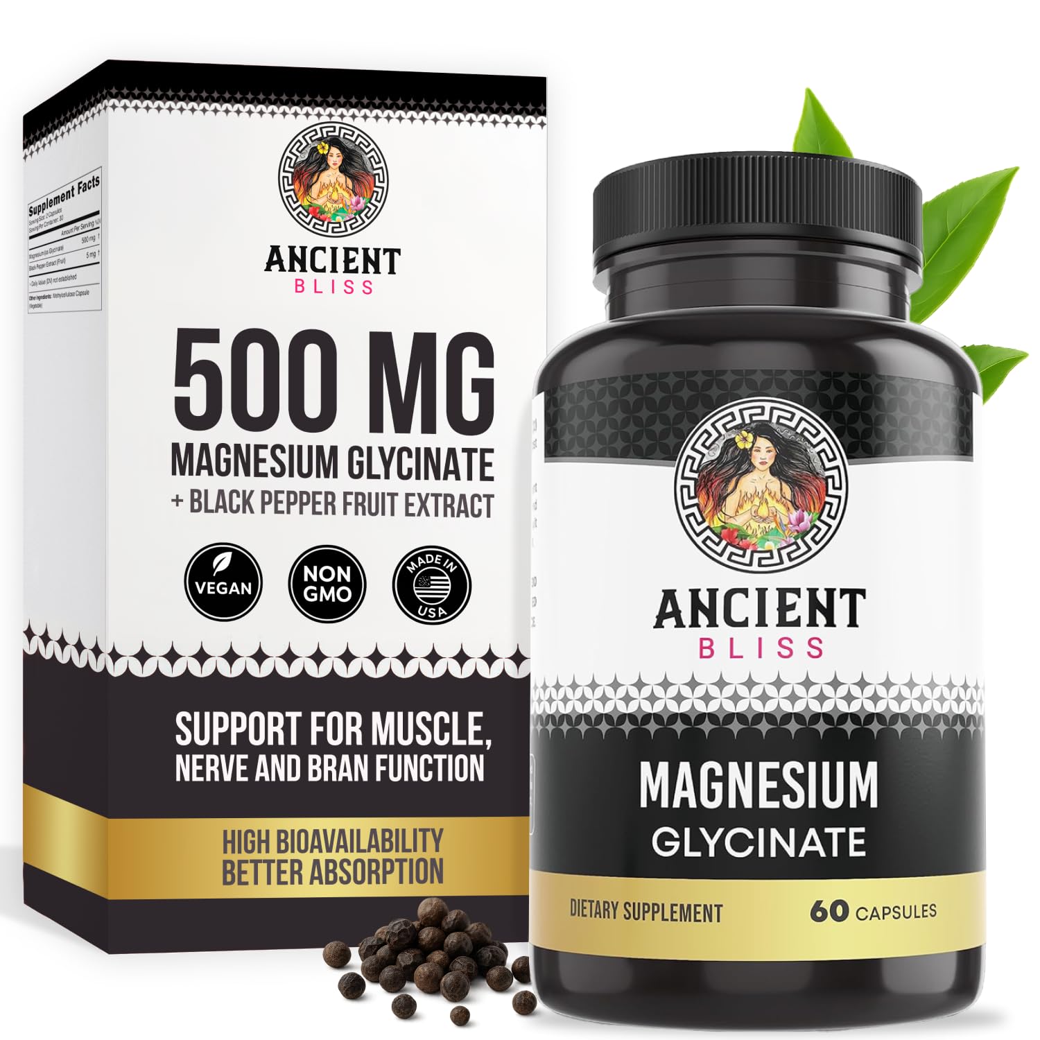Ancient Bliss magnesium glycinate capsules