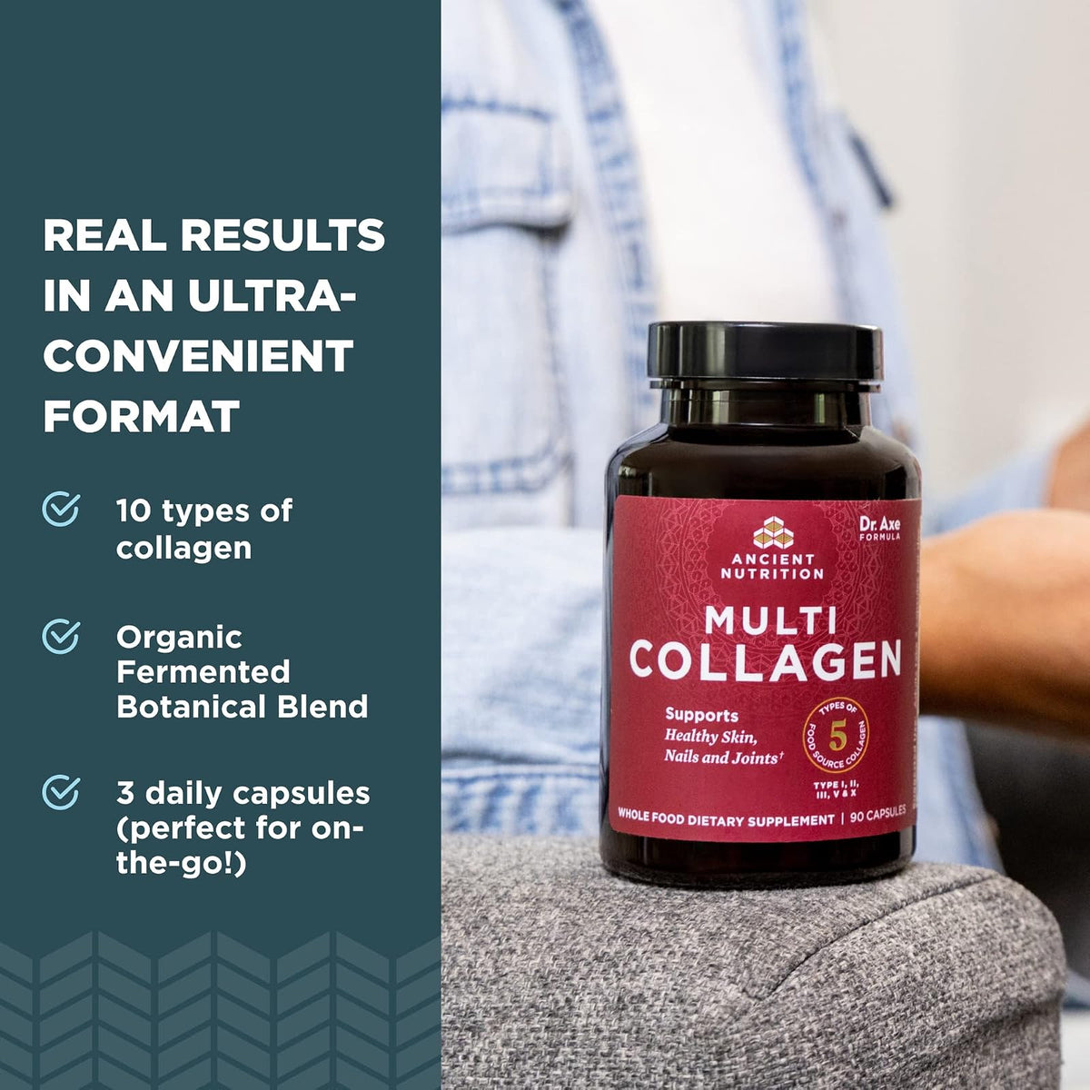 Ancient Nutrition capsules for hair growth