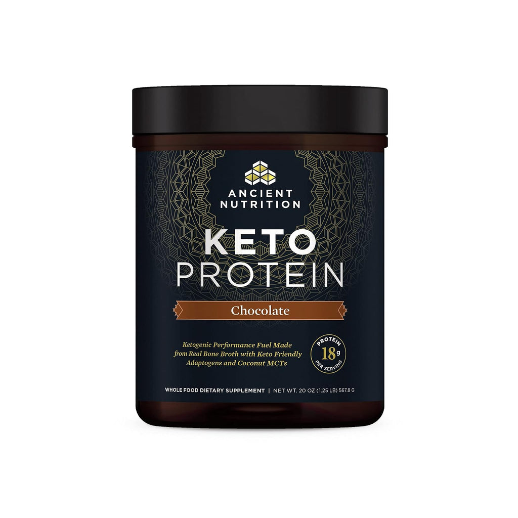 Ancient Nutrition chocolate keto protein powder