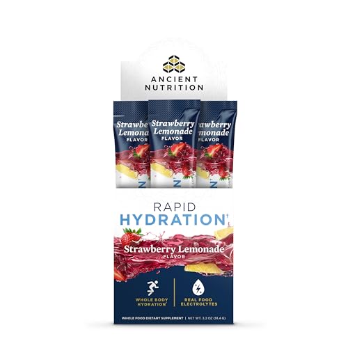Ancient Nutrition electrolyte powder strawberry lemonade