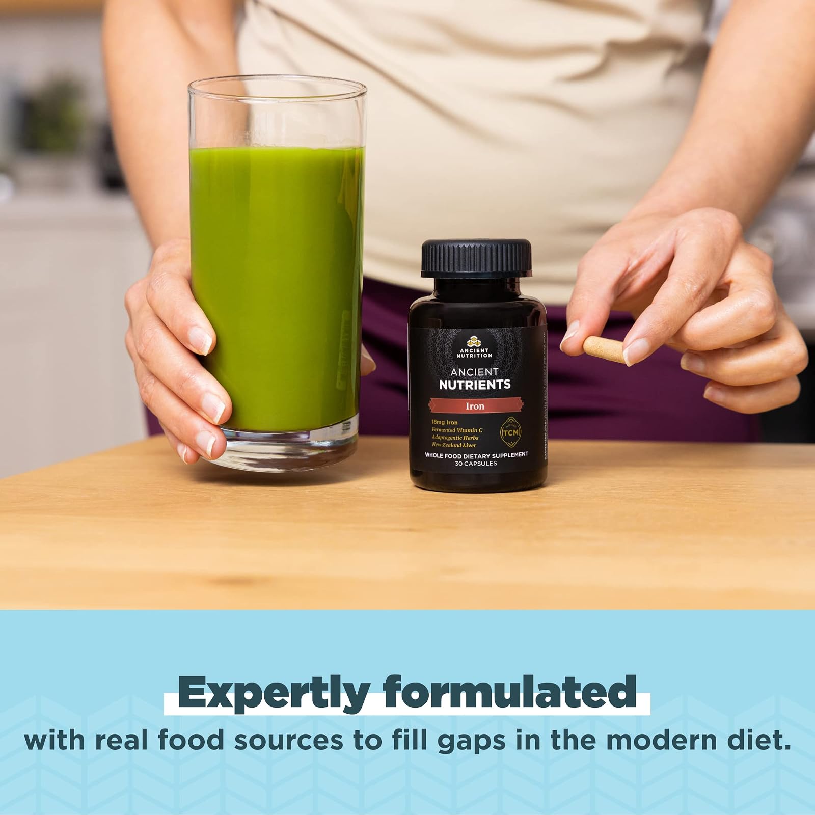 Ancient Nutrition iron for menstrual support