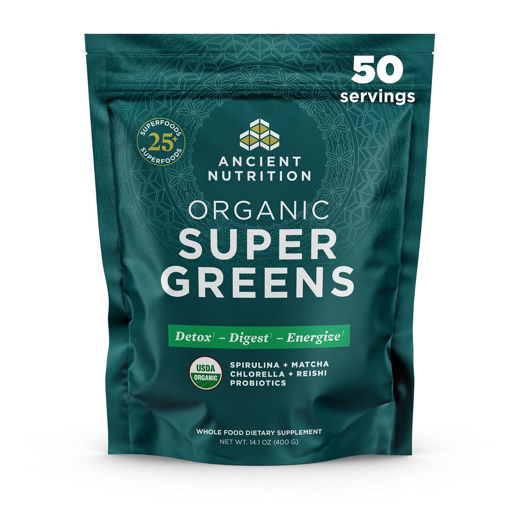 Ancient Nutrition organic greens powders