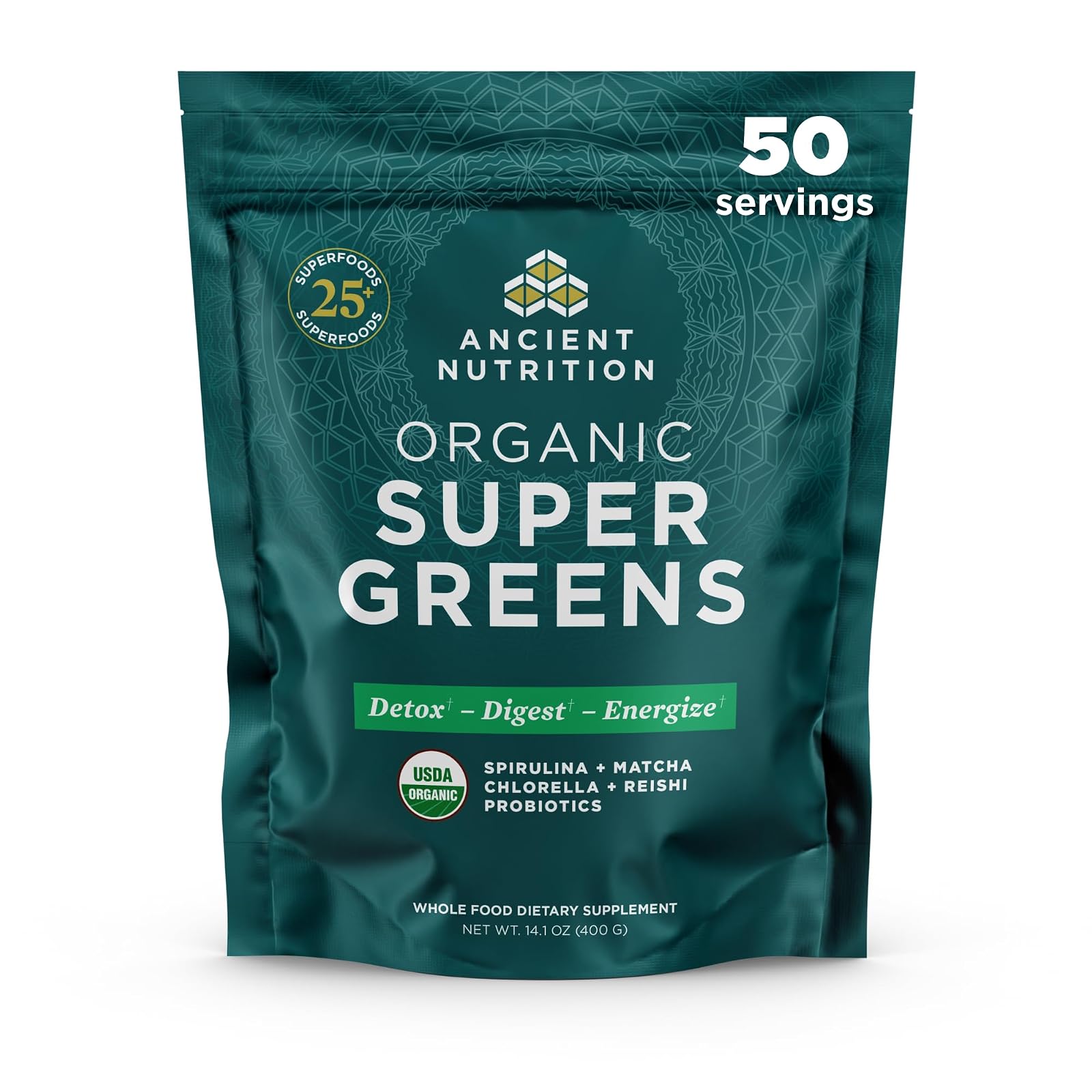 Ancient Nutrition organic greens powders