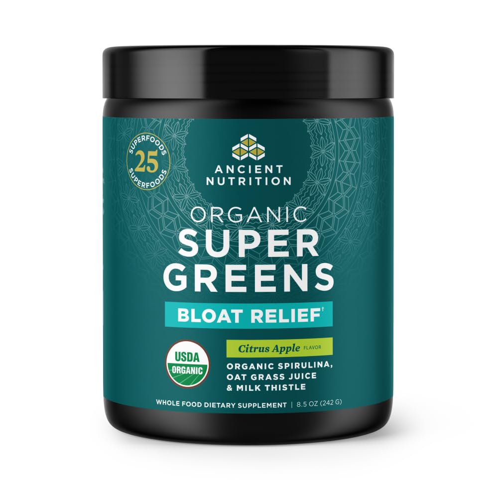 Ancient Nutrition SuperGreens bloat relief