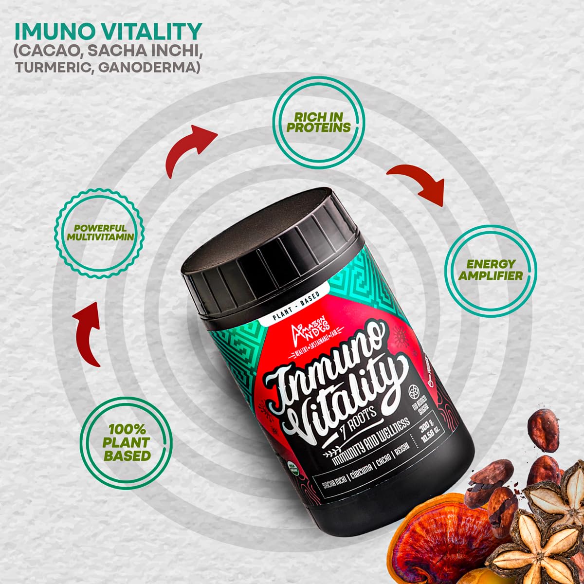 Andes Inmuno mushrooms for vitality