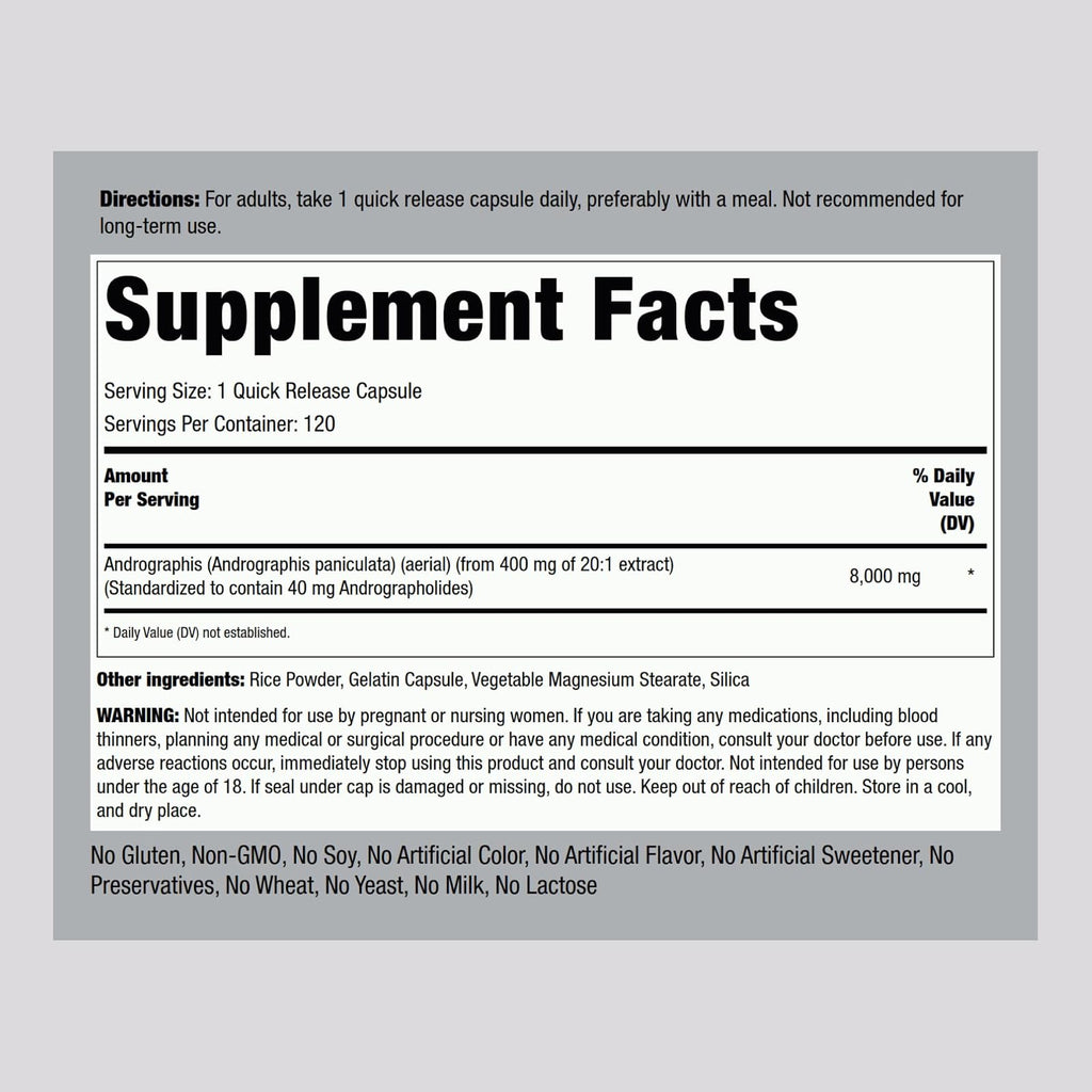 Andrographis Paniculata immune support capsules