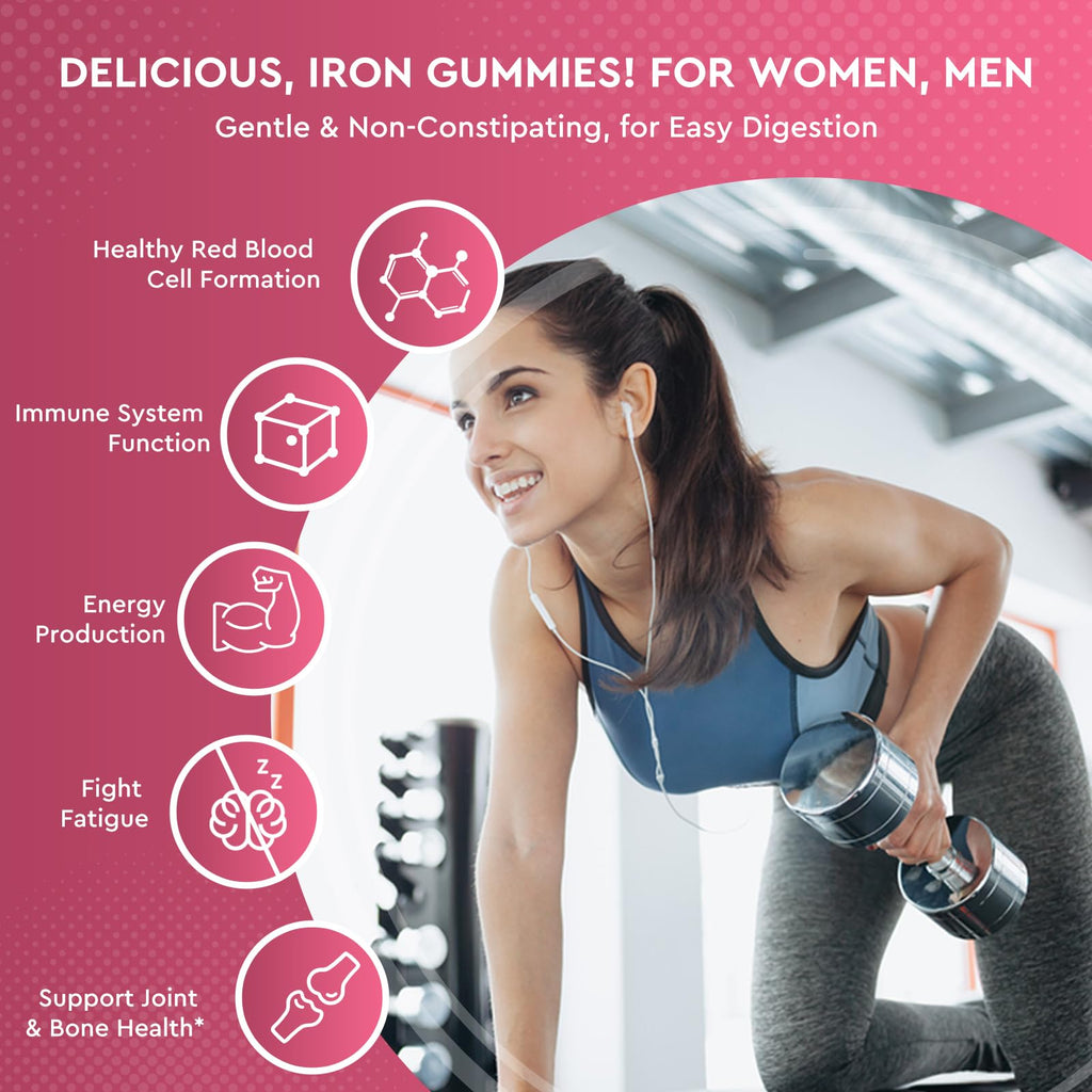Anemia support iron gummies for women