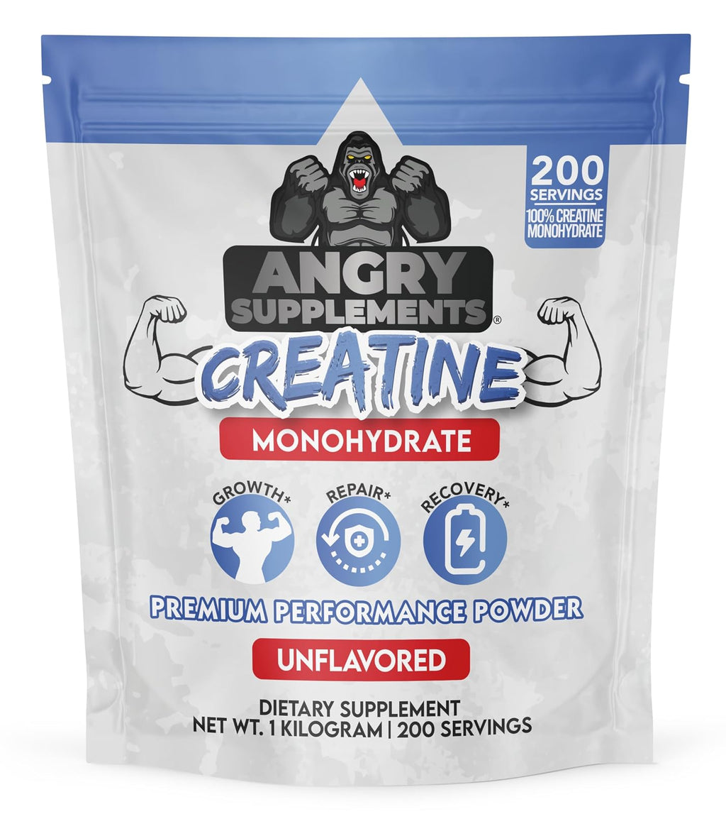 Angry Supplements creatine monohydrate powder