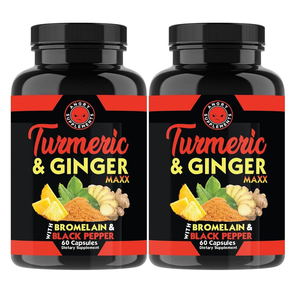 Angry Supplements turmeric ginger capsules