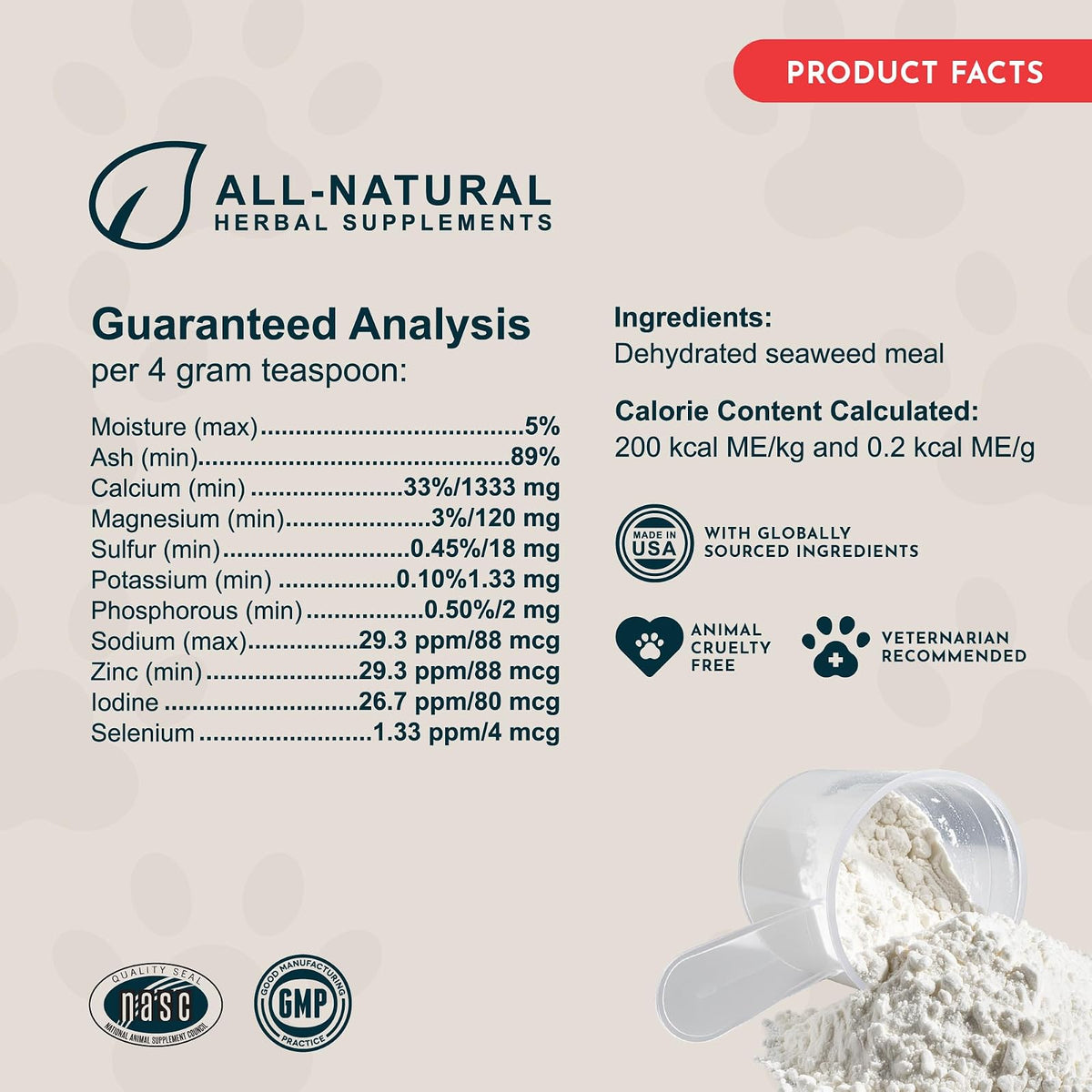 Animal Essentials calcium for joint support