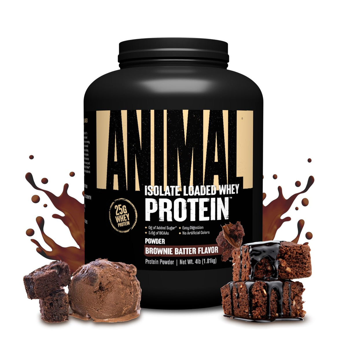 Animal whey protein brownie batter flavour