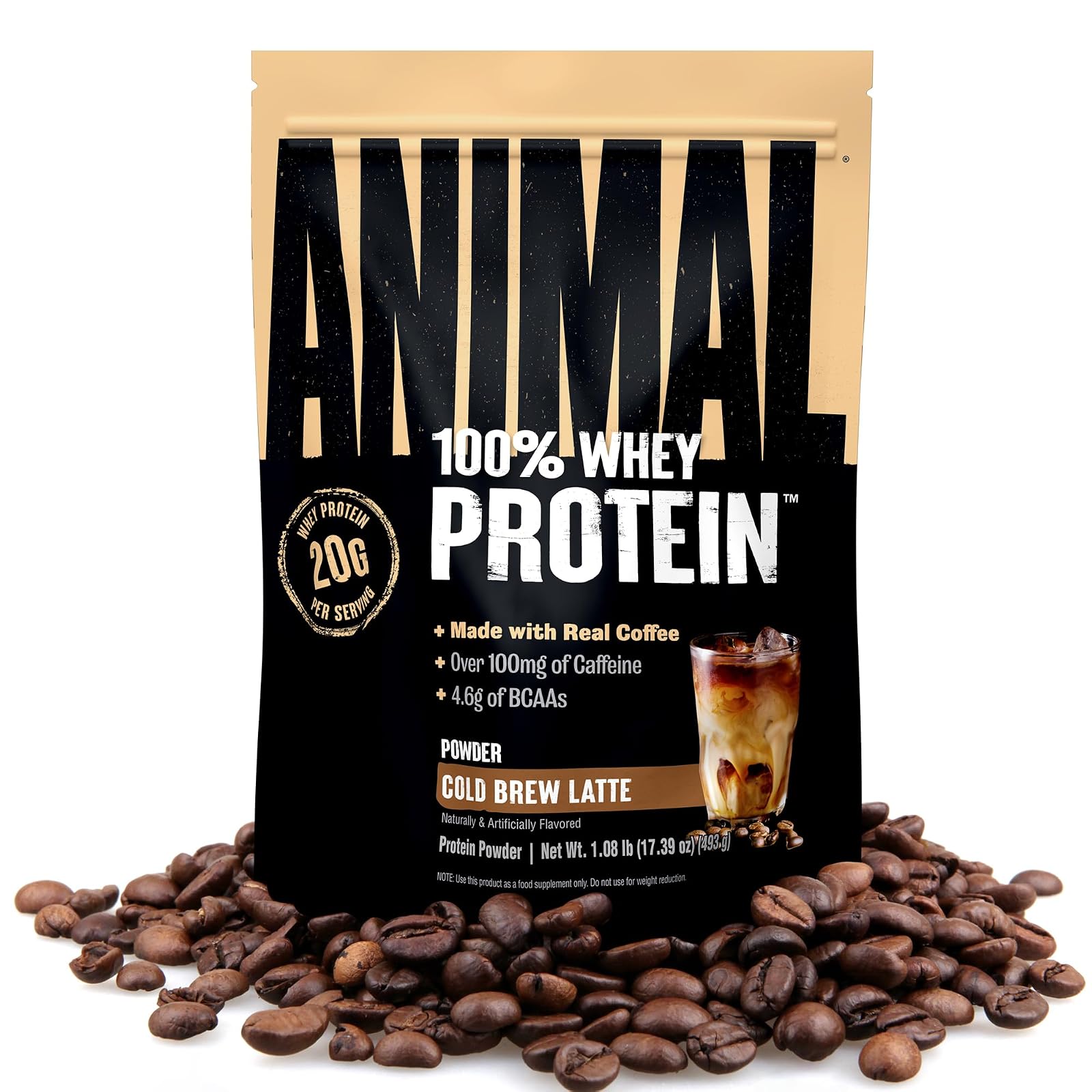 Animal whey protein cold brew coffee