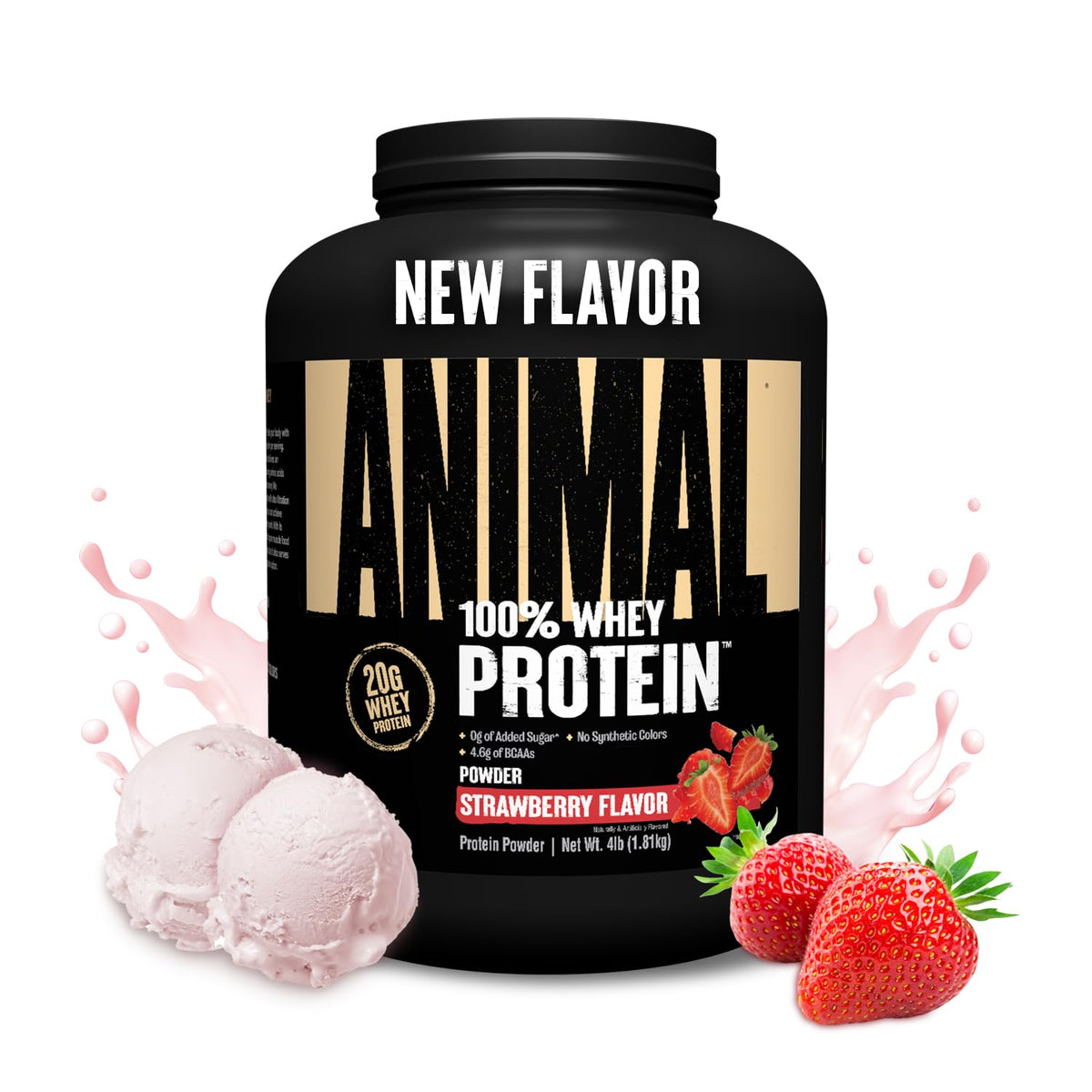 Animal whey protein strawberry flavour