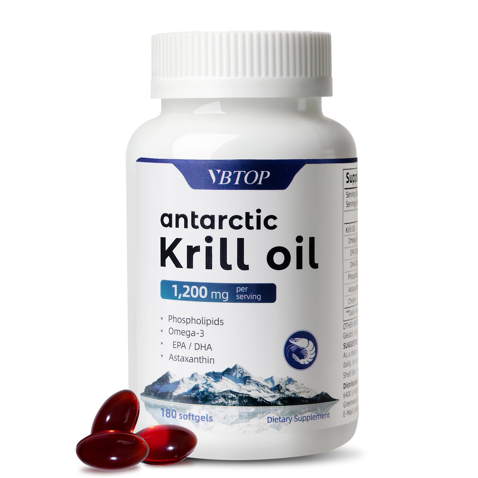 Antarctic krill oil softgels benefits