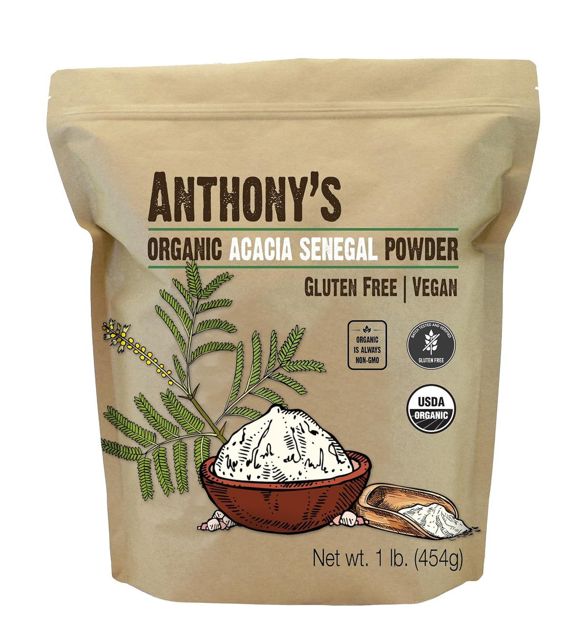 Anthony's organic acacia powder for digestion