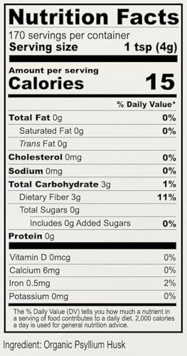 Anthony's psyllium for healthy gut