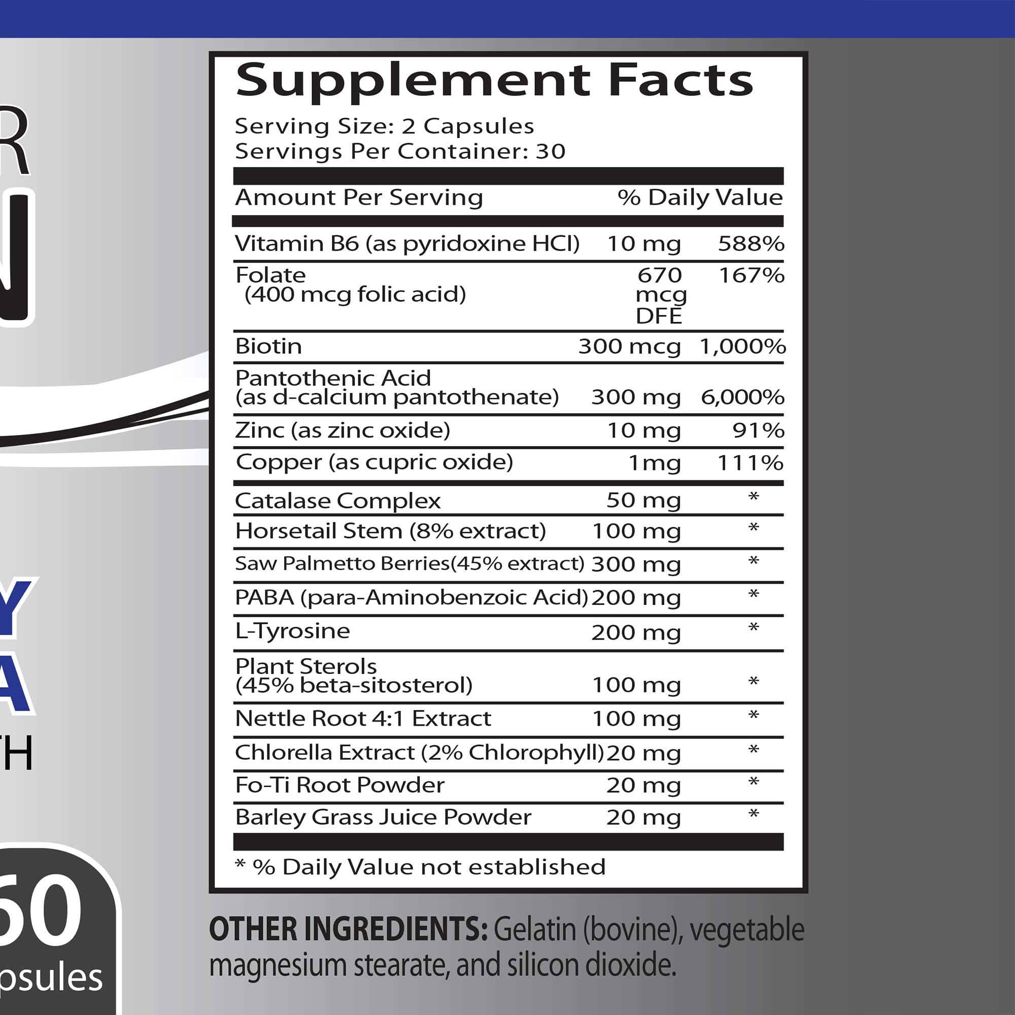 Anti gray hair capsules for adults