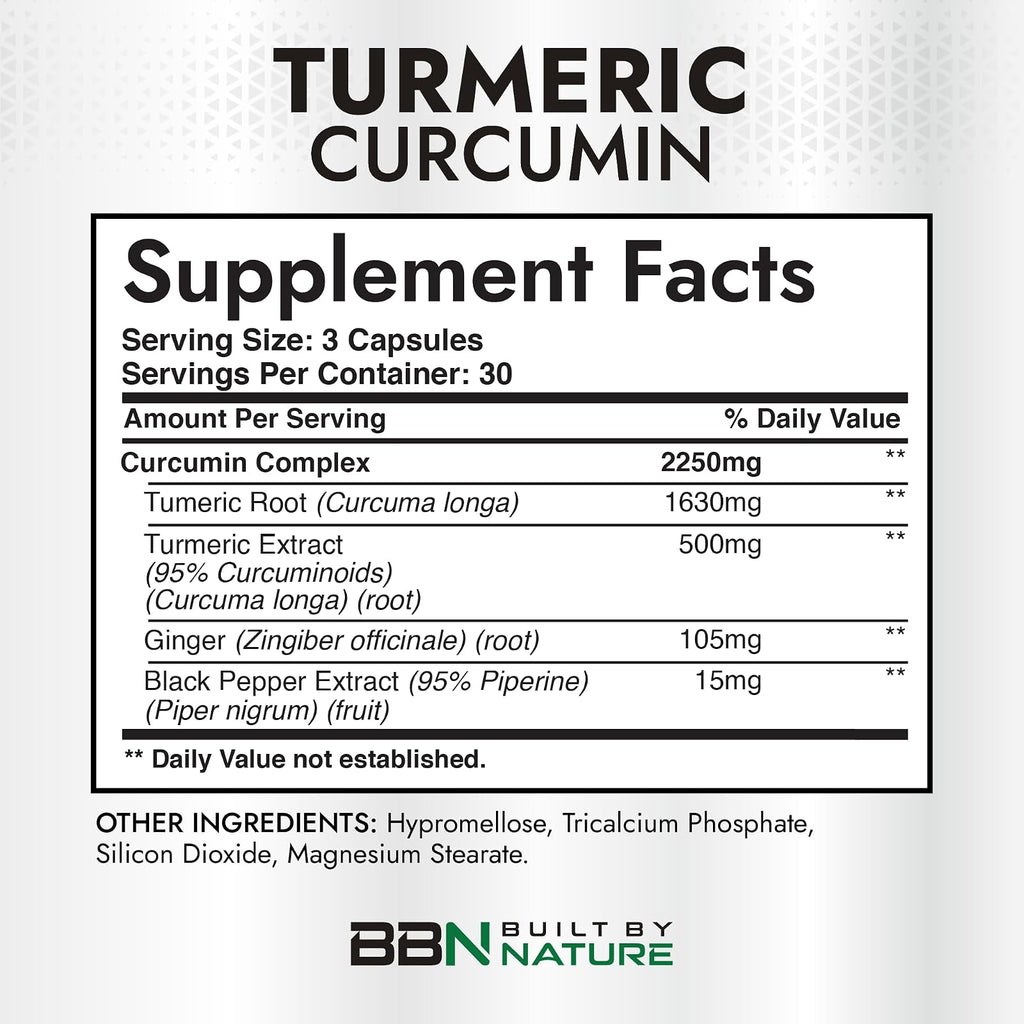 anti-inflammatory turmeric curcumin capsules