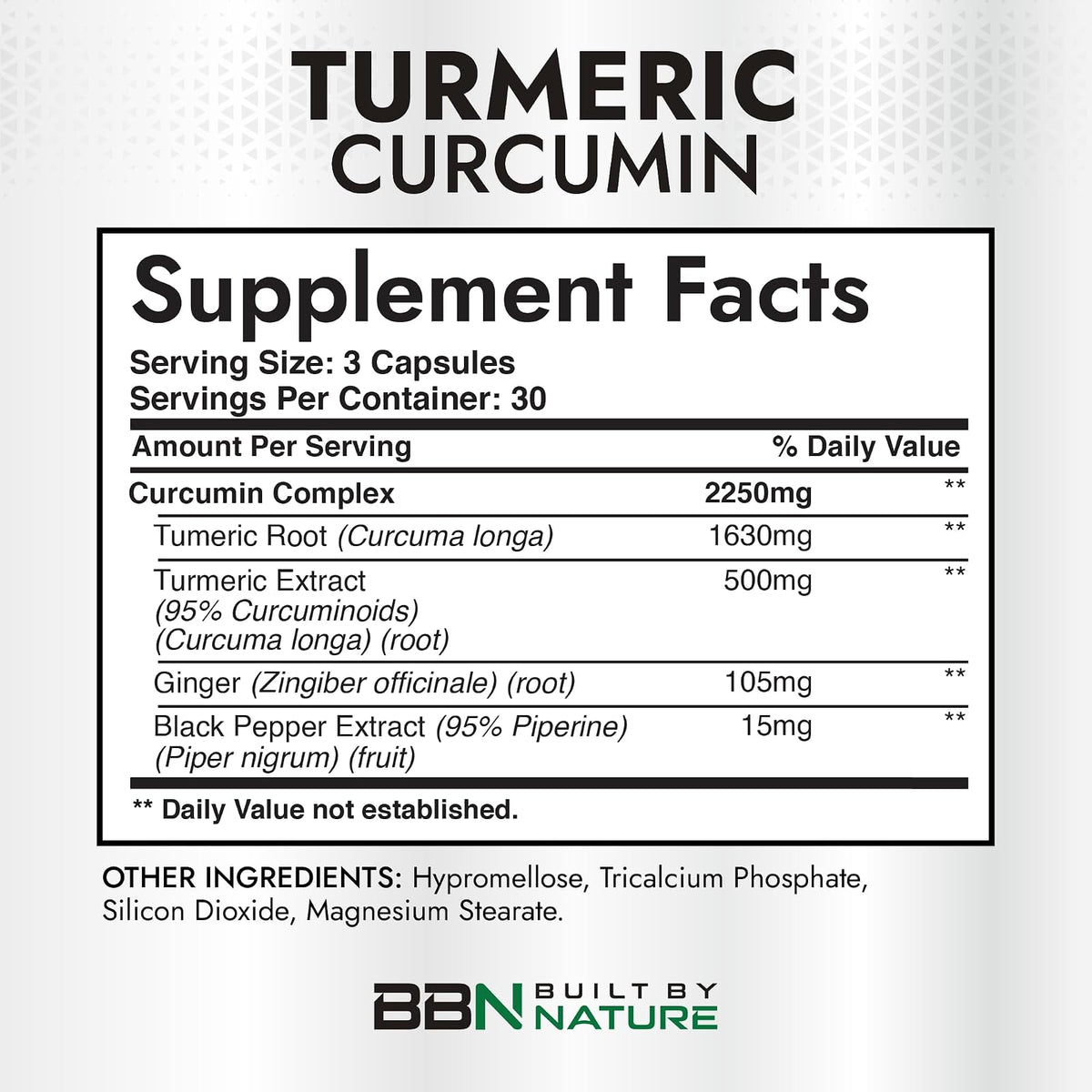 anti-inflammatory turmeric curcumin capsules
