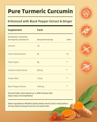 anti-inflammatory turmeric gummies for health