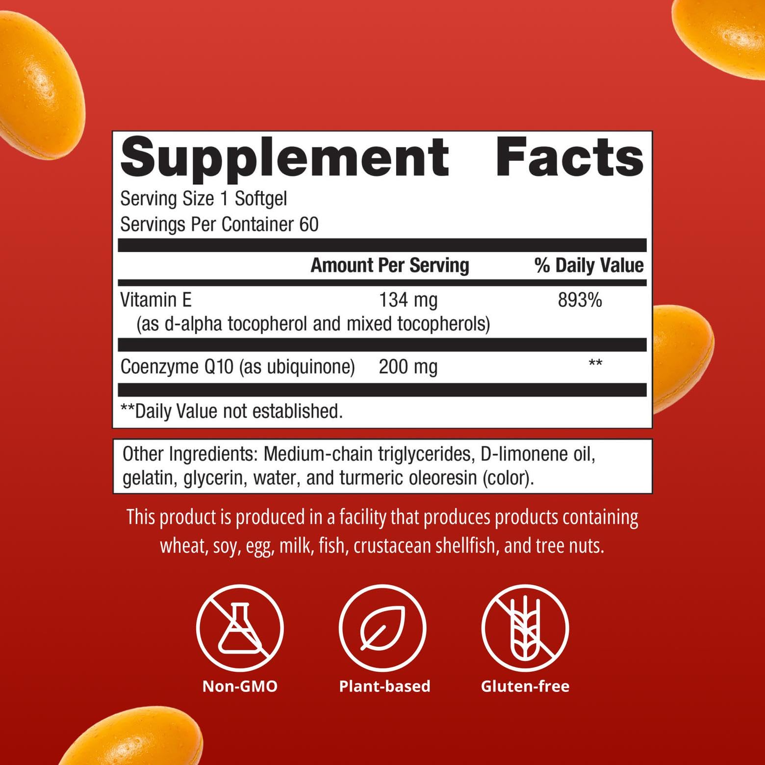 Antioxidant benefits of CoQ10 softgels