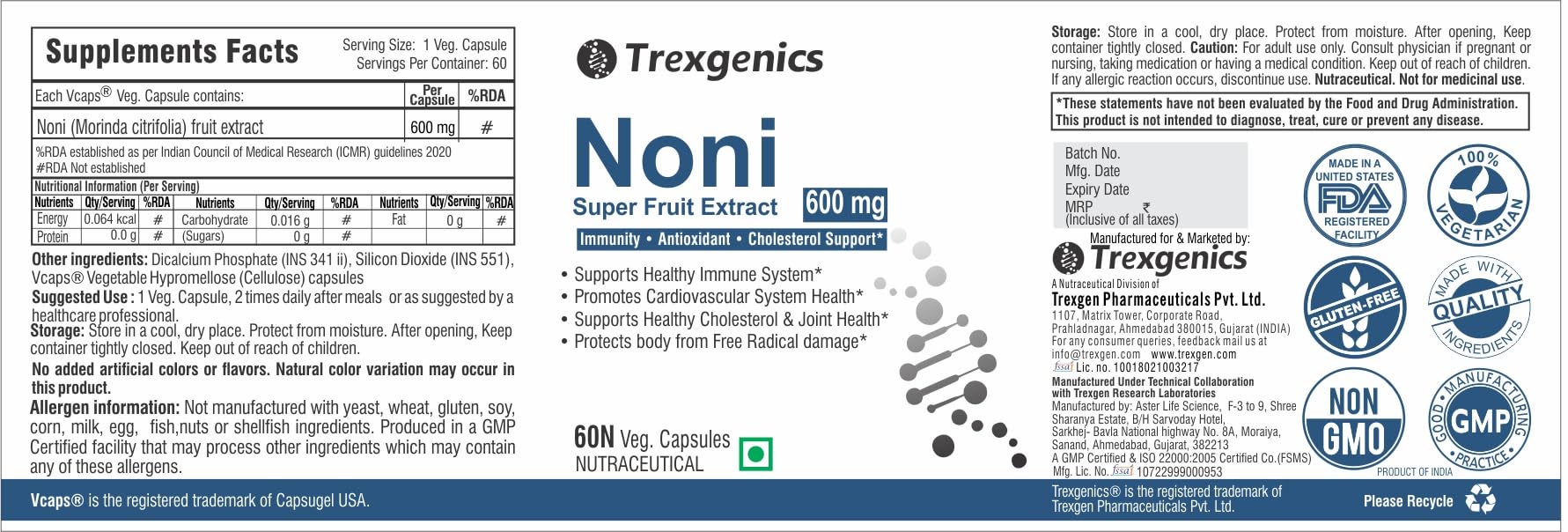 antioxidant benefits of noni extract