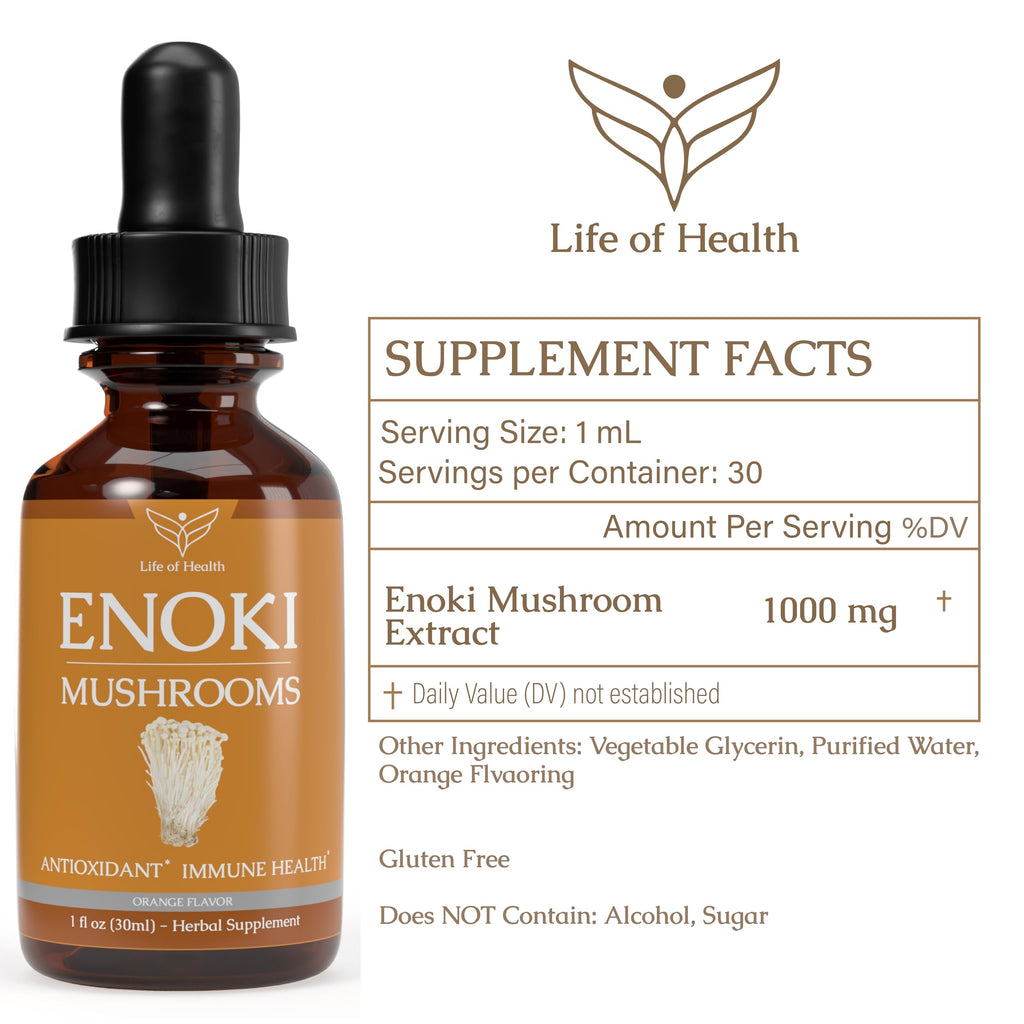 antioxidant boost with enoki mushrooms