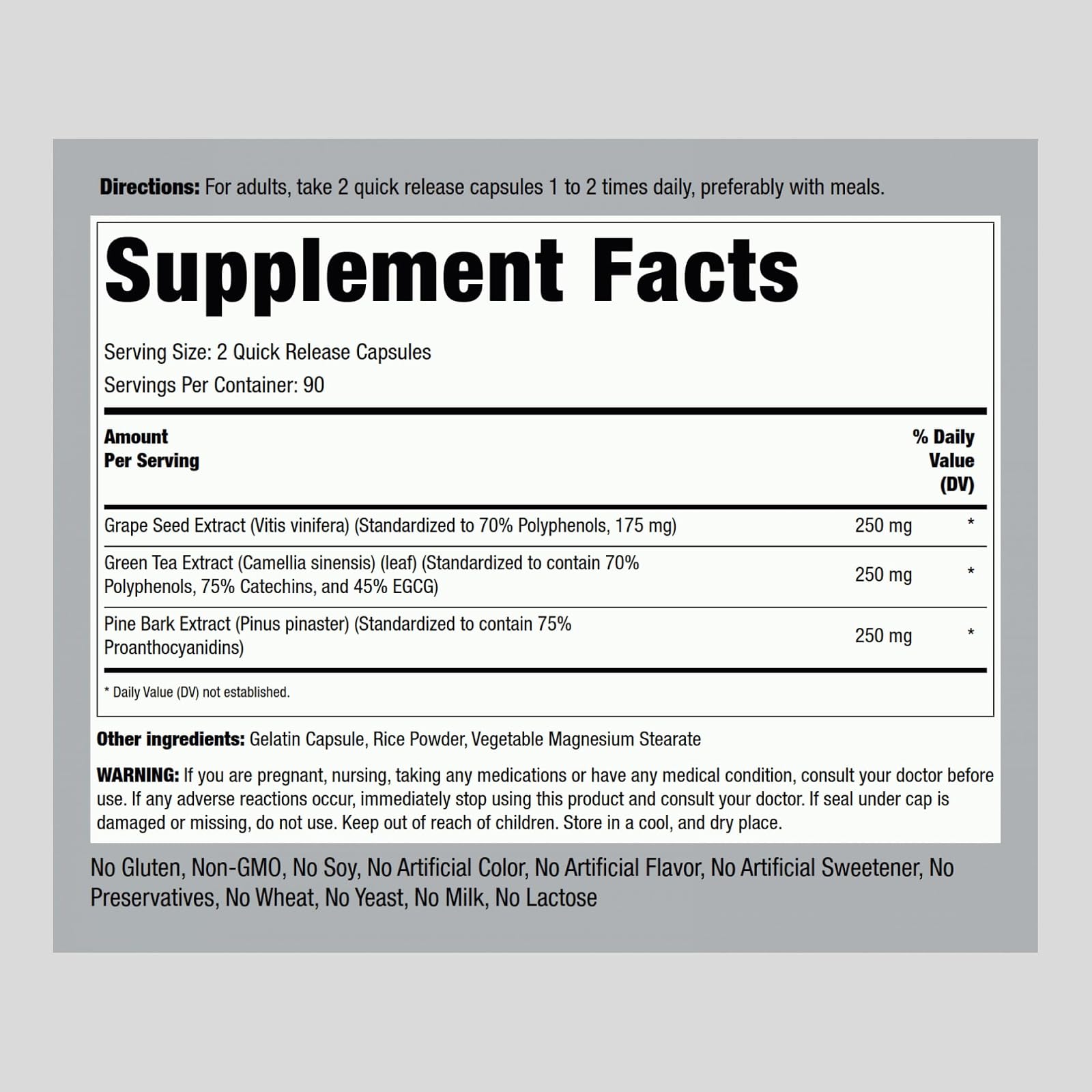 antioxidant grape seed complex