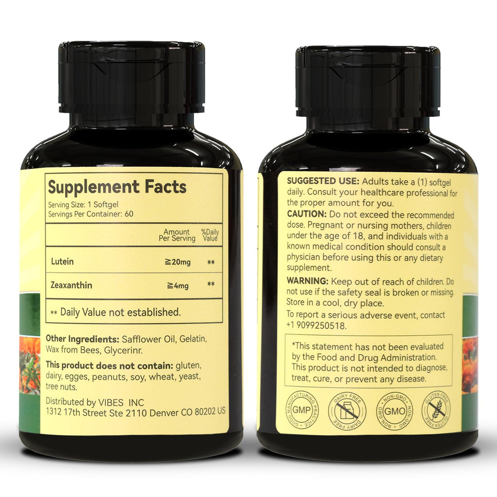 antioxidant lutein softgels for vision protection