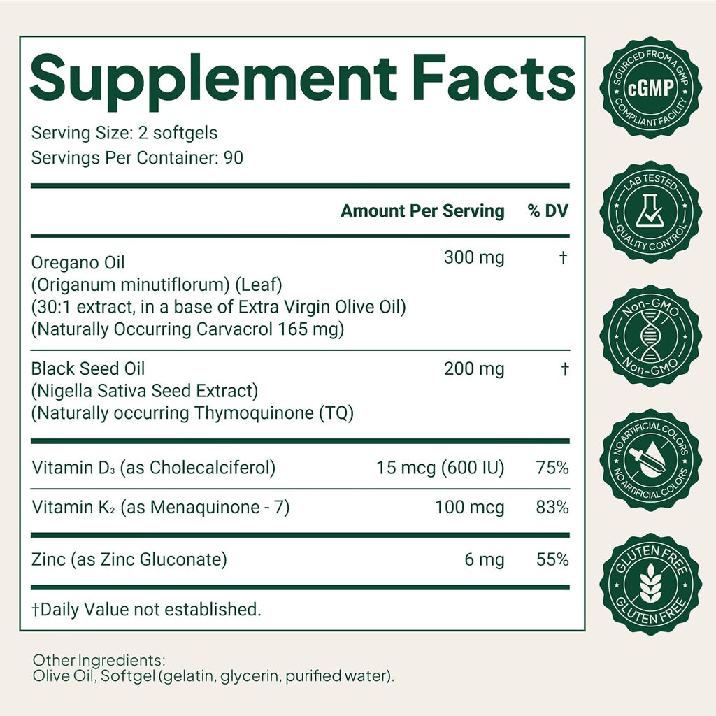 Antioxidant properties of oregano oil
