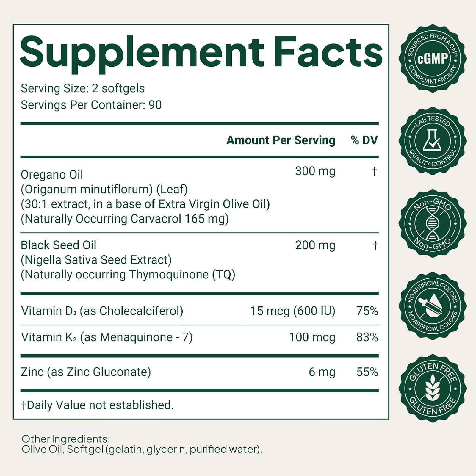 Antioxidant properties of oregano oil