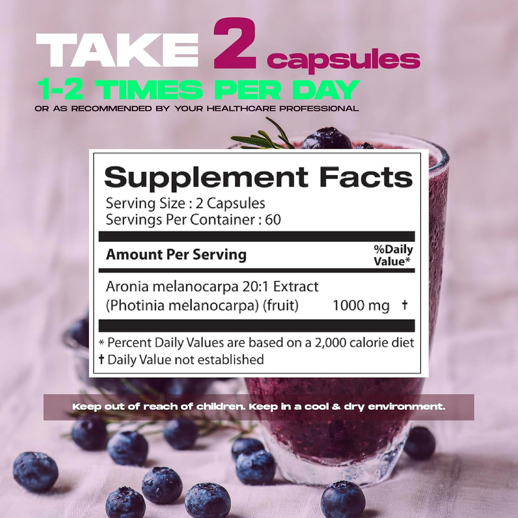 antioxidant-rich Aronia Berry capsules