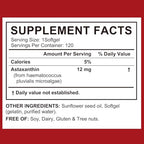 Antioxidant-rich astaxanthin supplements