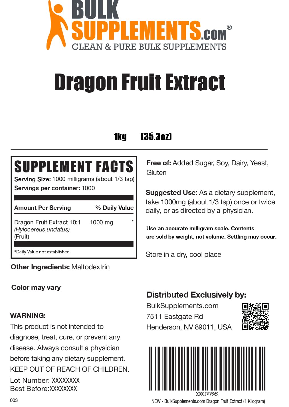 Antioxidant rich blended vitamins