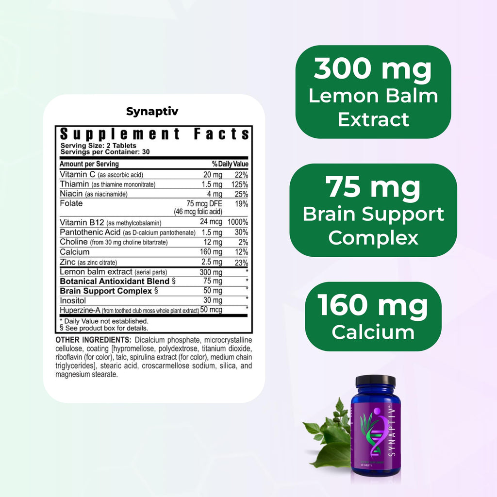 Antioxidant-rich brain health tablets