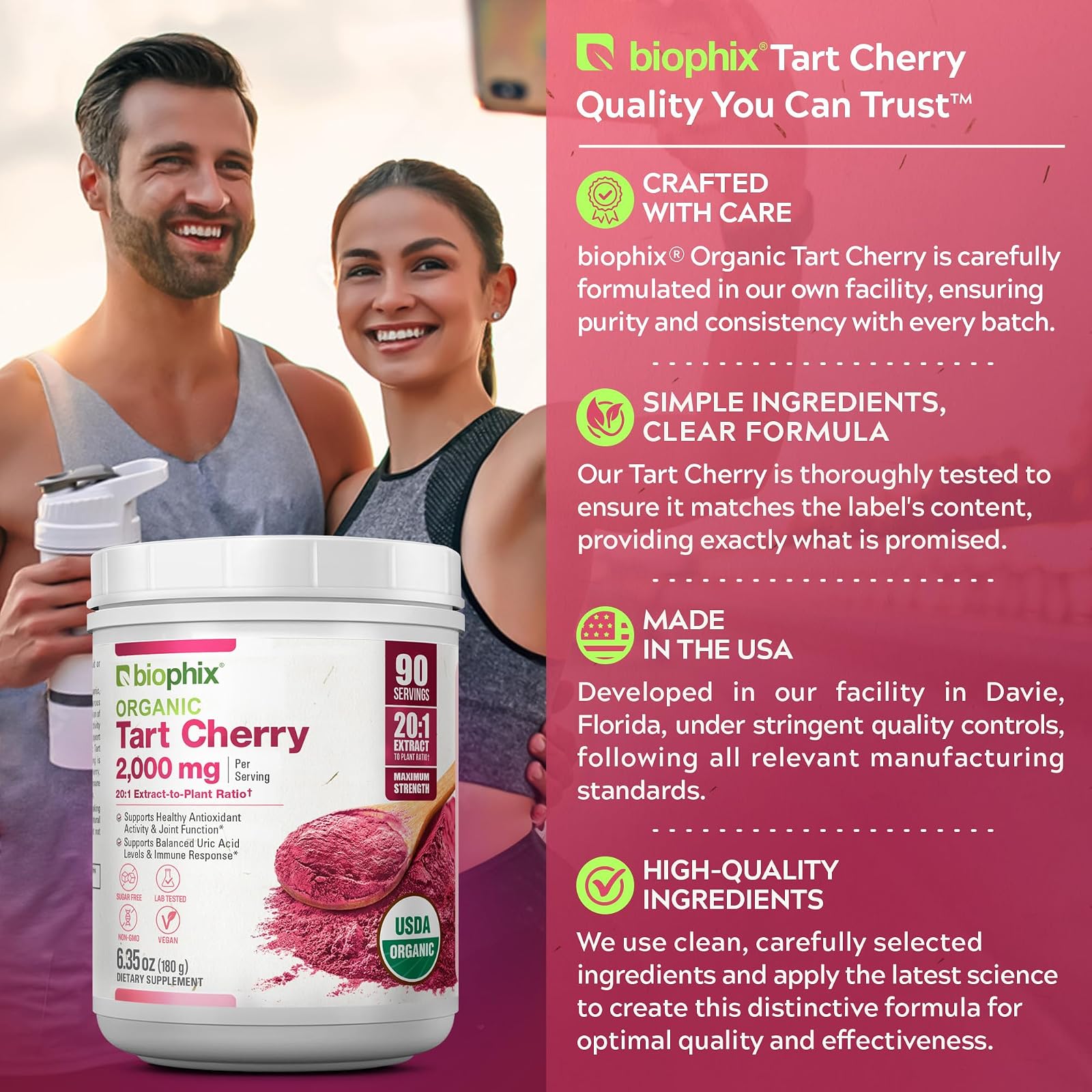antioxidant-rich cherry powder supplement