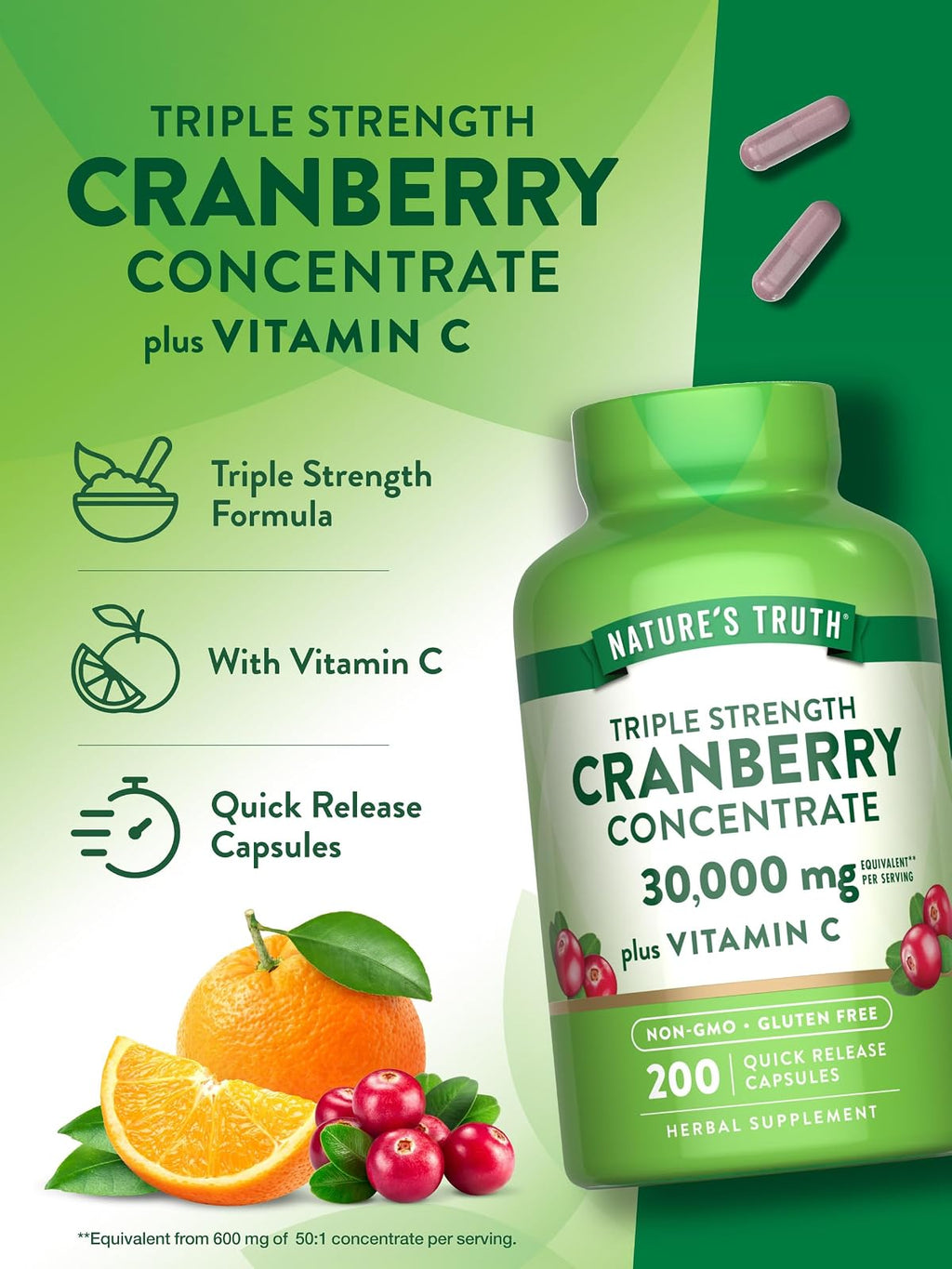 antioxidant-rich cranberry capsules for health