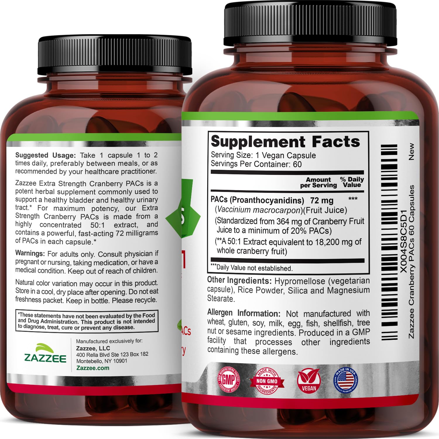 antioxidant-rich cranberry PACs capsules