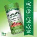antioxidant-rich cranberry softgels with vitamin C