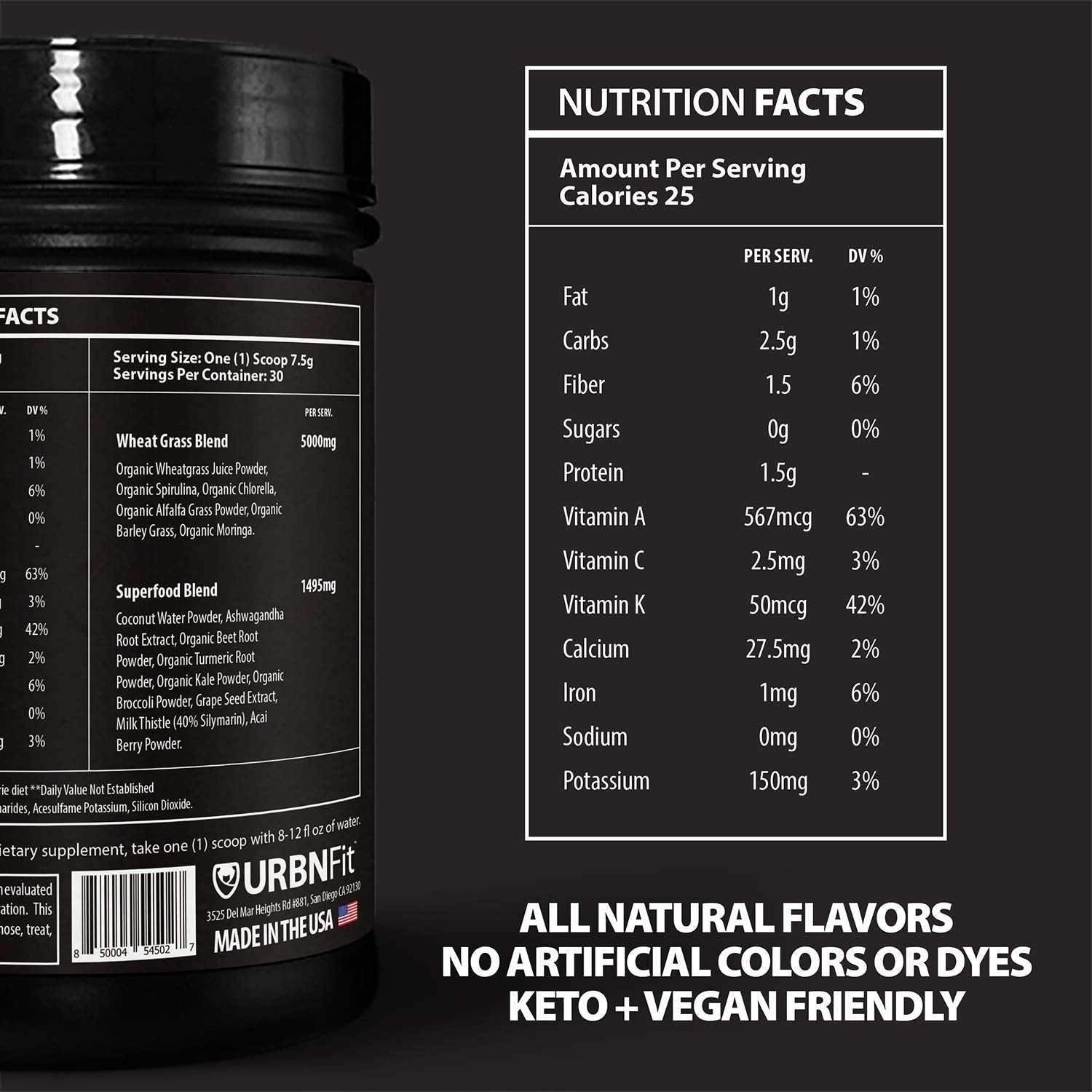 antioxidant-rich daily greens powder