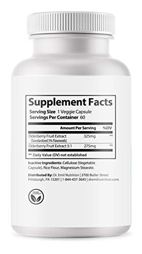 Antioxidant-rich elderberry capsules