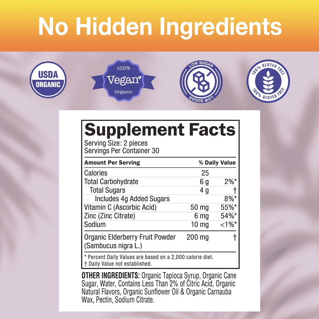 antioxidant rich elderberry gummy supplements
